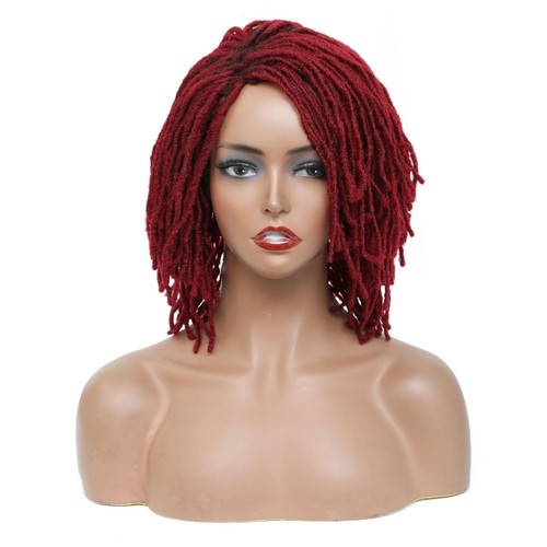 Short Dreadlock Wigs for Black Women Curly Afro Twist Hair Wigs Heat ...