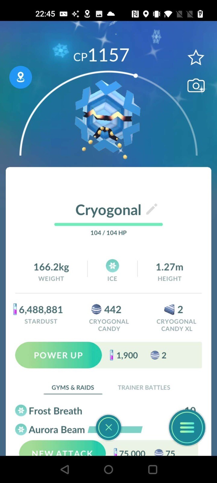 Shiny Cryogonal Pokémon Go Trade(MAY COST 1 MILLION STARDUST) | eBay