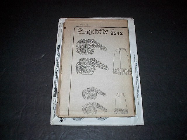 Simplicity 9542 Hillcraft Pull on Skirt Jacket Knit Pullover Top ...