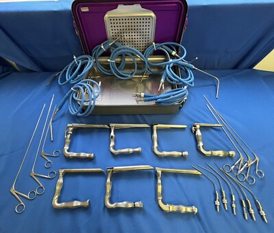 26 Piece Pilling, Weck, etc. ENT Laryngoscopy Instrument Set with ...