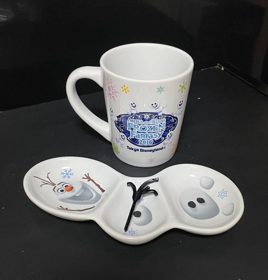 Disney Frozen Olaf Mug & Plate Set 2016 Ceramic Collectible Christmas ...
