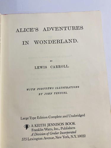 Alice’s Adventures In Wonderland Lewis Carroll 1970s Illustrated John ...