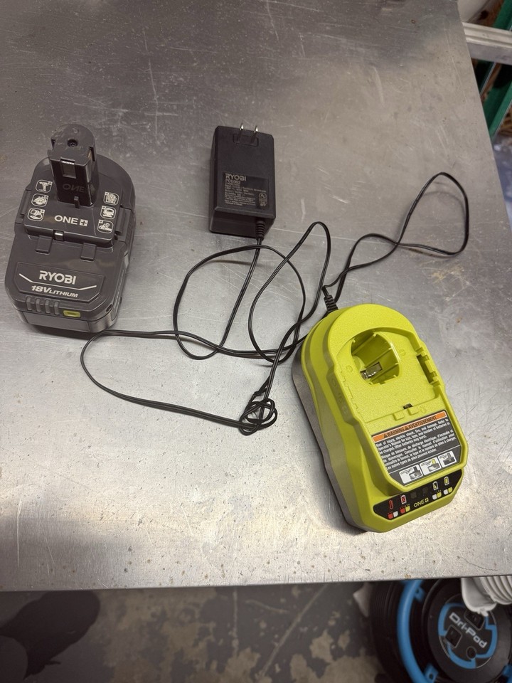 RYOBI ONE+ 18V 2.0Ah Lithium-Ion Battery PBP006 + PCG002 Charger Kit ...