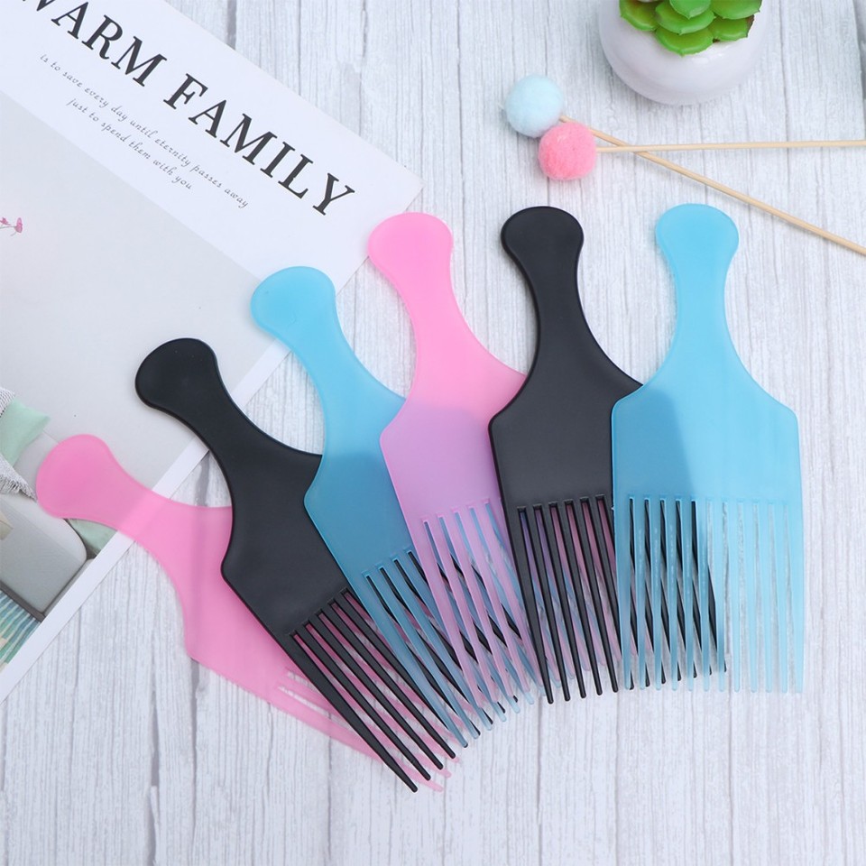 6 Pcs Hair Detangler Brush Salon Comb Barber Combs Extra Wide Tooth ...