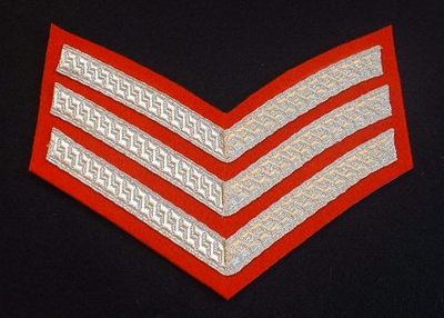 New Silver No1 Dress SGT Tapes Sergeant Chevrons Silver Sgt Stripes ...