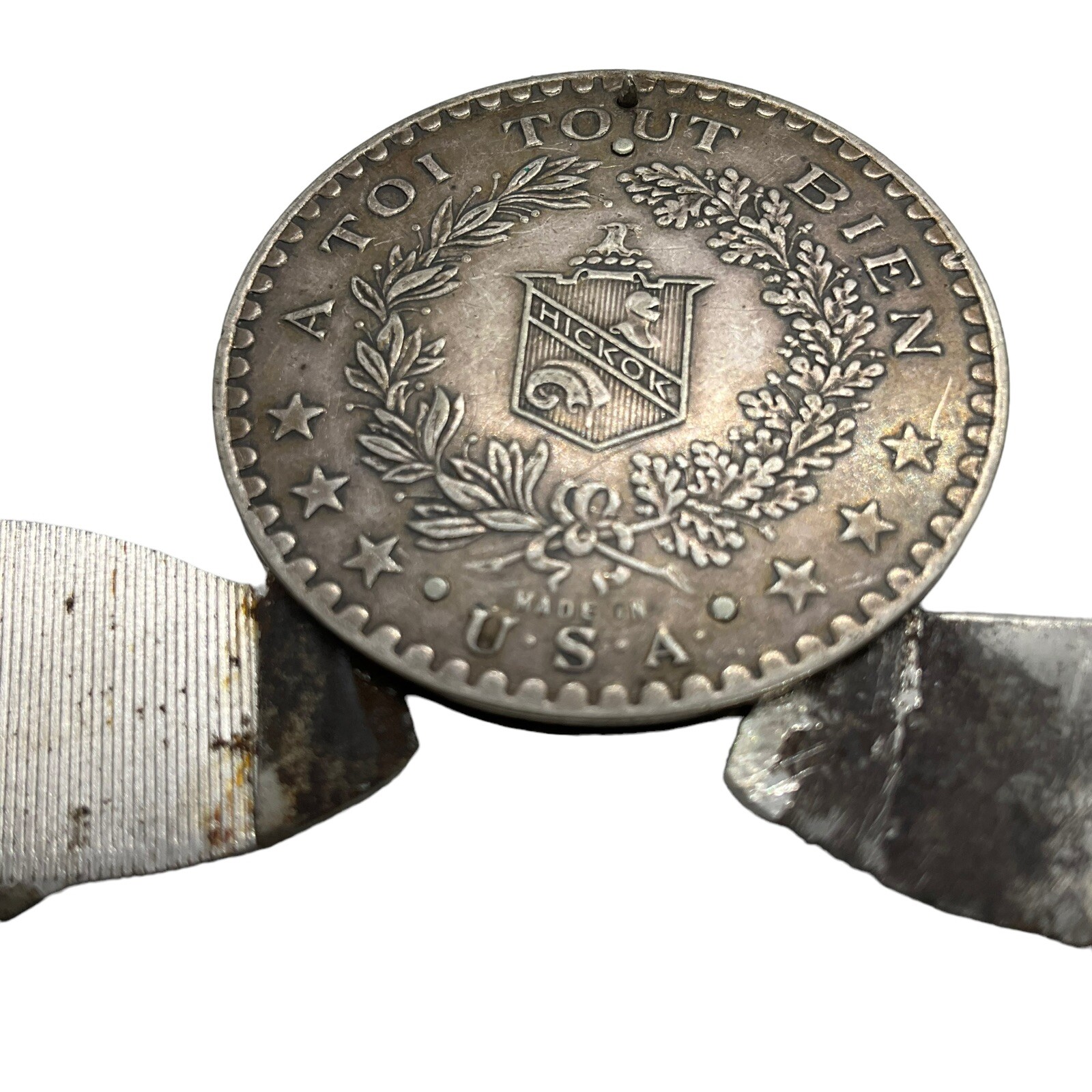 Hickok Coin Style Knife 2 Bladed Made US Hickok Plate Toi Une Vil ...