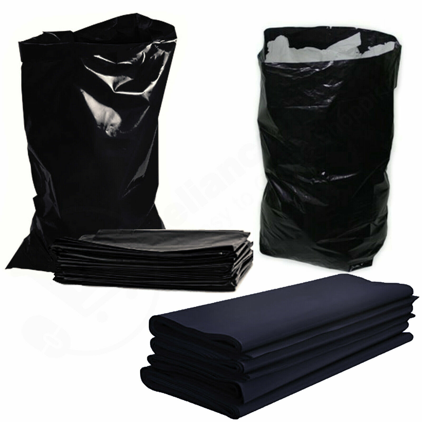 STRONG BUILDER RUBBLE SACKS EXTRA HEAVY DUTY BLACK RUBISH DEBRIS RUBBLE ...