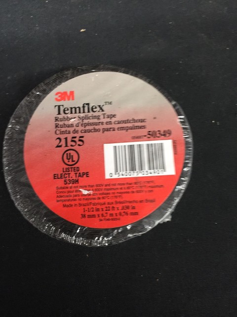 3M 50349 Temflex 2155 Rubber Splicing Tape 1-1/2 in x 22 ft x .030 in ...