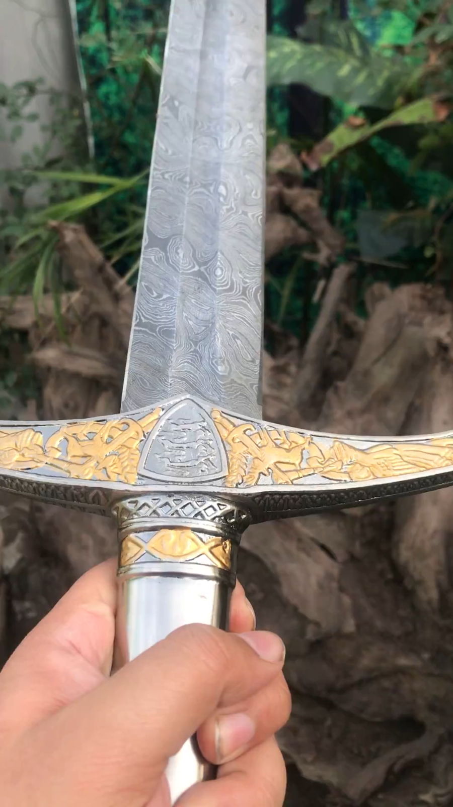 Custom Handmade Sword, Medieval Sword Double Edge Sword, Replica sword ...