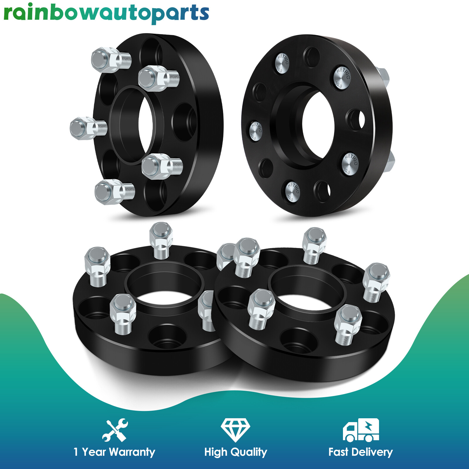 4PC 1" (25mm) Hubcentric Wheel Spacers 5x4.5 5x114.3 for Nissan 240SX ...