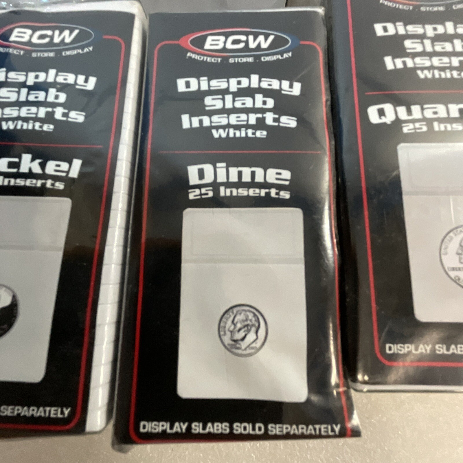 BCW Display Slab Coin Foam Inserts Dollar Half Quarter Dime Nickel ...