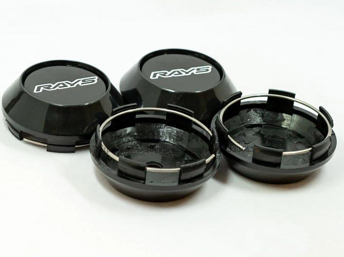 4pcs 68mm Rays Hubcaps Rim Caps Wheel Center Caps Badges Logo Black ...