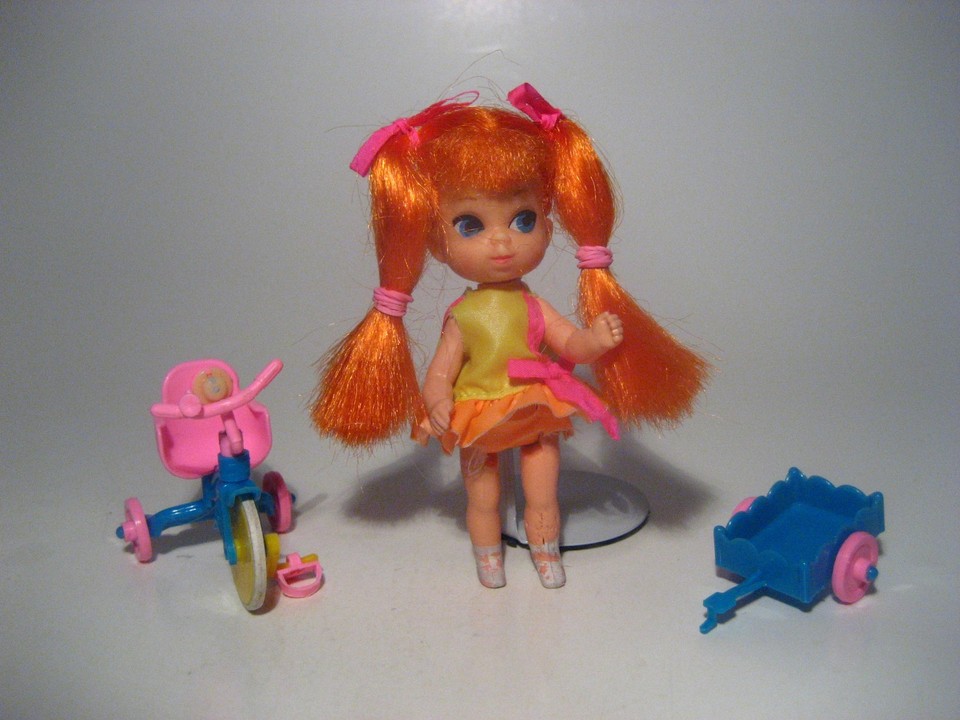 VTG 1968 MATTEL LIDDLE KIDDLES TRACY TRIKEDIDDLE SKEDIDDLE DOLL TRIKE ...