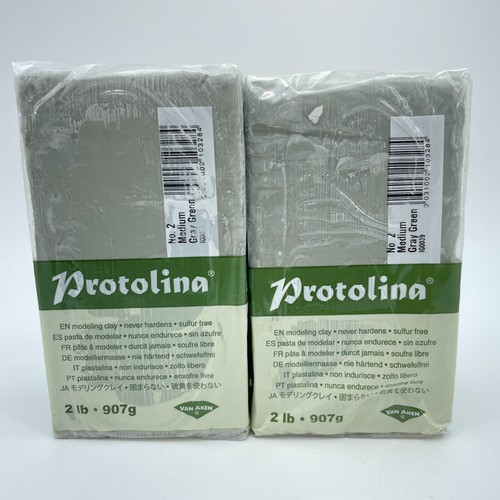 Van Aken Protolina Modeling Clay Medium Gray Green 2lbs each 2 Pack ...