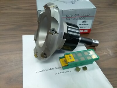 6" 45 degree indexable face shell mill & 20 extra SEAN42AFTN inserts w ...