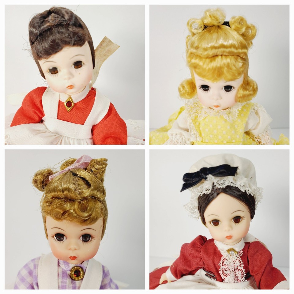 VTG (4) Little Woman Madame Alexander 8" Dolls AMY 411 MEG 414 MARME ...
