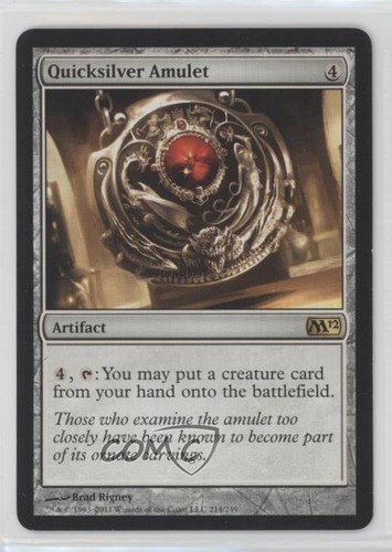 2011 Magic: The Gathering - 2012 Core Set Quicksilver Amulet #214 g1e ...
