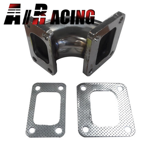 T4 to T3 90 Degree Stainless Steel Elbow Flange Adapter&2x Gasket | eBay