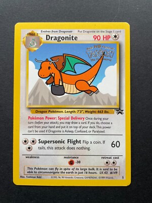 DRAGONITE Black Star Movie Promo Pokemon Card - #5 - NM NP | eBay