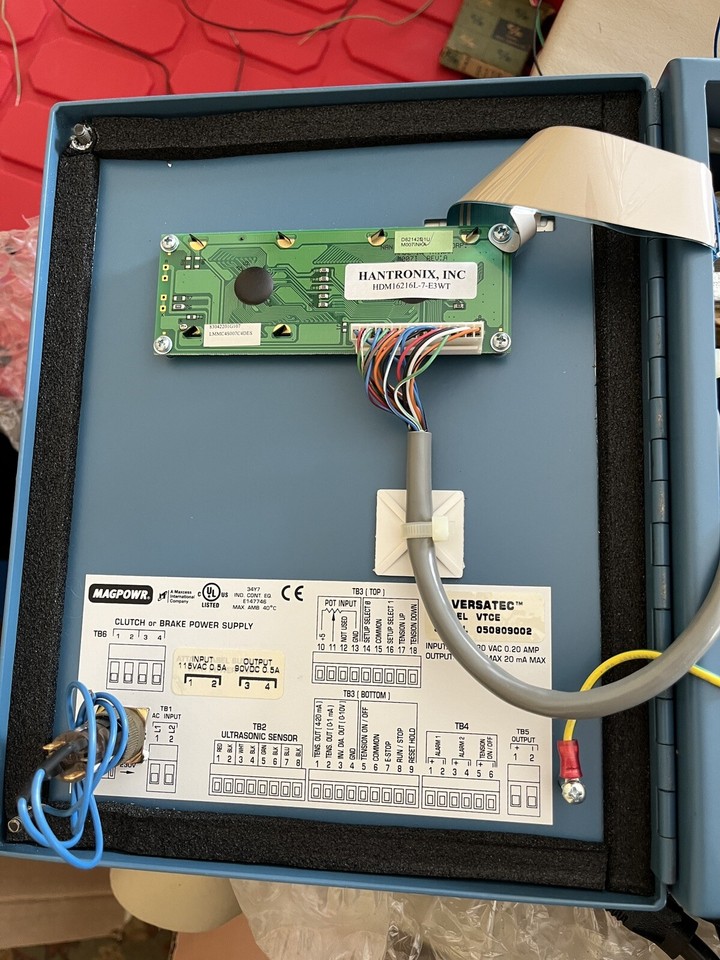 Versatec VTCE Web Tension Control 115/230 VAC 0.20 Amp w/US2 Ultrasonic ...