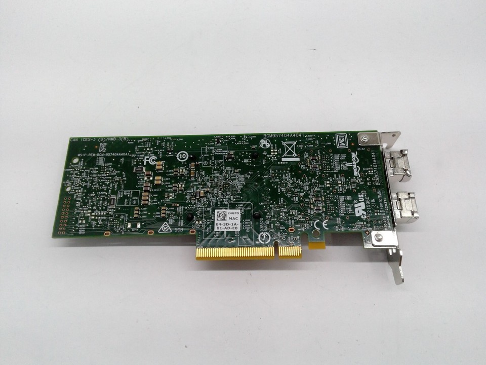 Dell Broadcom 57414 25GB Dual Port SFP LP Low-P Network Card 024GFD w ...