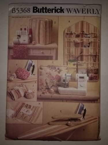 Butterick 5368 Waverly Sewing Items Wall Organizer Sewing Machine Cover ...