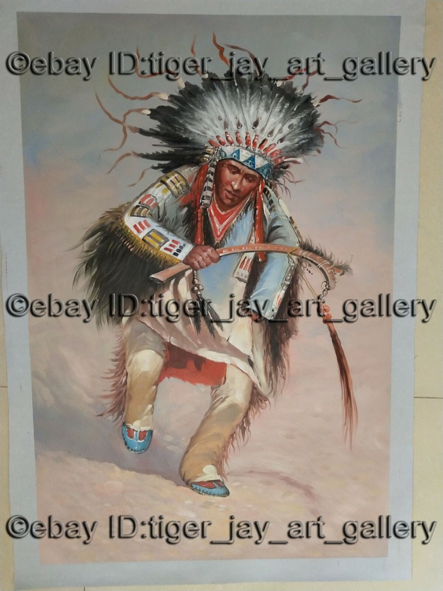 Native American Indian Man Drawing