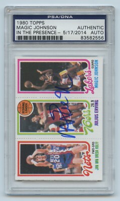 Magic Johnson, PSA Autograph, 1980 Topps Basketball, #139 | eBay