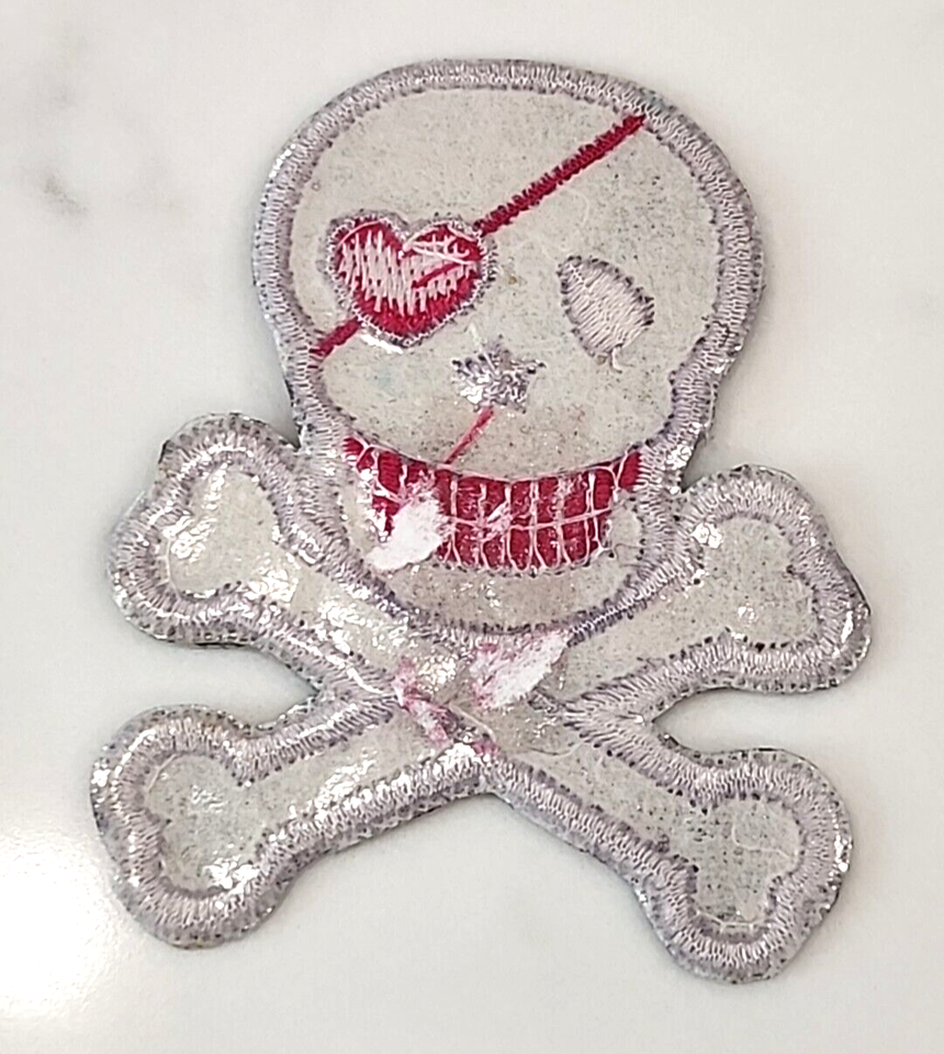 Black & Pink Pirate Skull & Crossbones Iron on Embroidered Patch Applique NEW | eBay