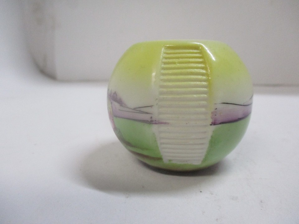 Antique Handpainted Match Ball Holder with Striker Pilgrim Design | eBay