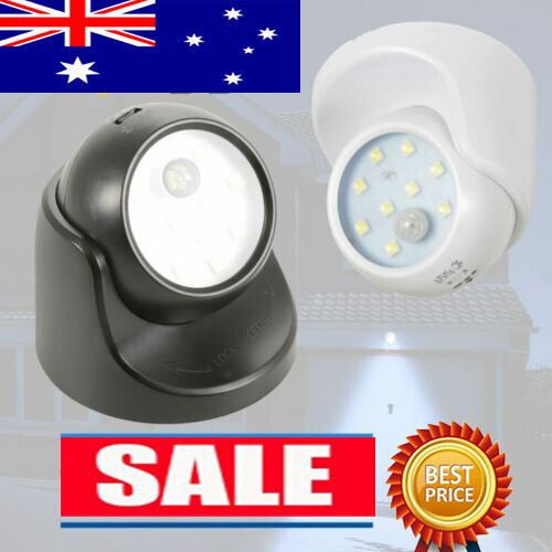 360° Battery Power LED Motion Cordless Sensor Light Security Outdoor ...