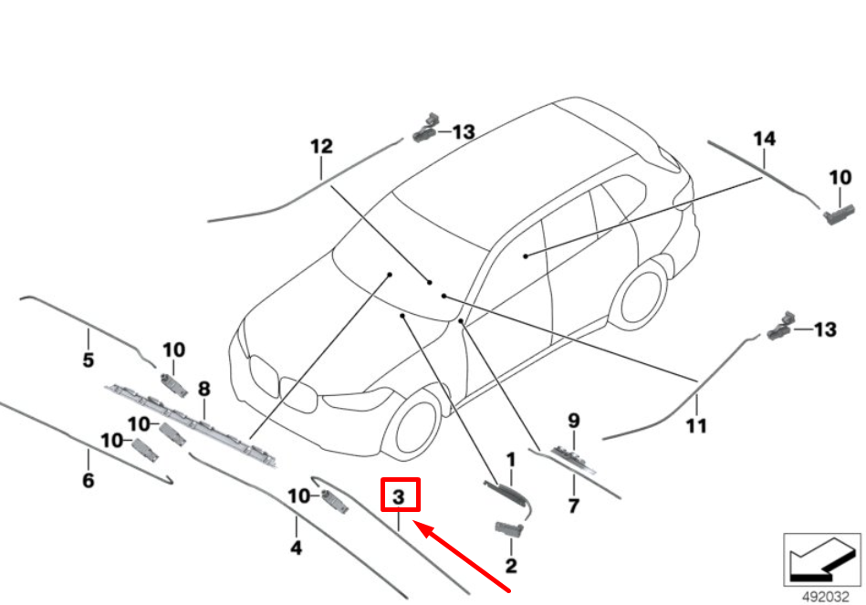 BMW X6G06 Leit. Instr.Panel Center Fiber-Optic 63316995244 6995244 NEU ...