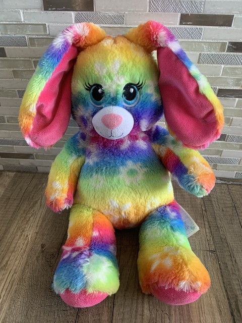 Build a Bear BABW Rainbow Swirl Bunny Rabbit Plush animal With Scent ...