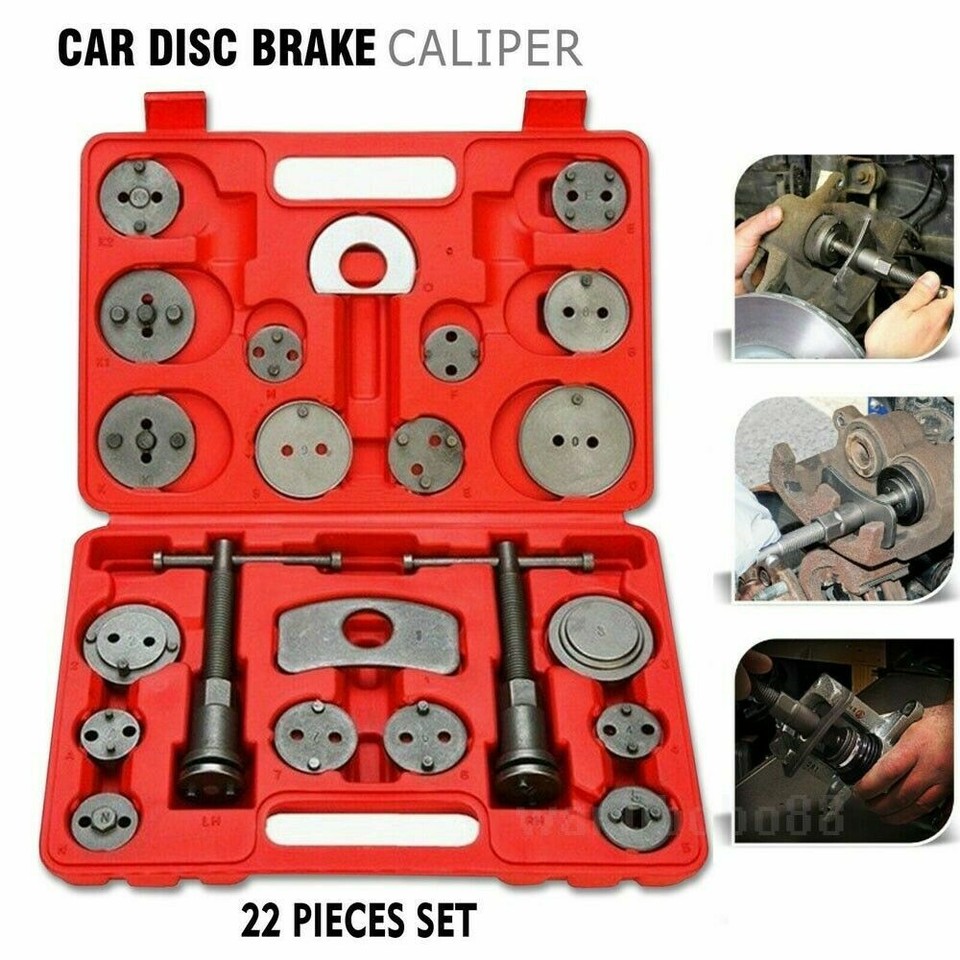 Universal Car Disc Brake Caliper Piston Rewind Wind Back Tool Kit 22 ...