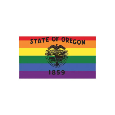 Rainbow Oregon Gay Pride Flag Sticker Decal | eBay