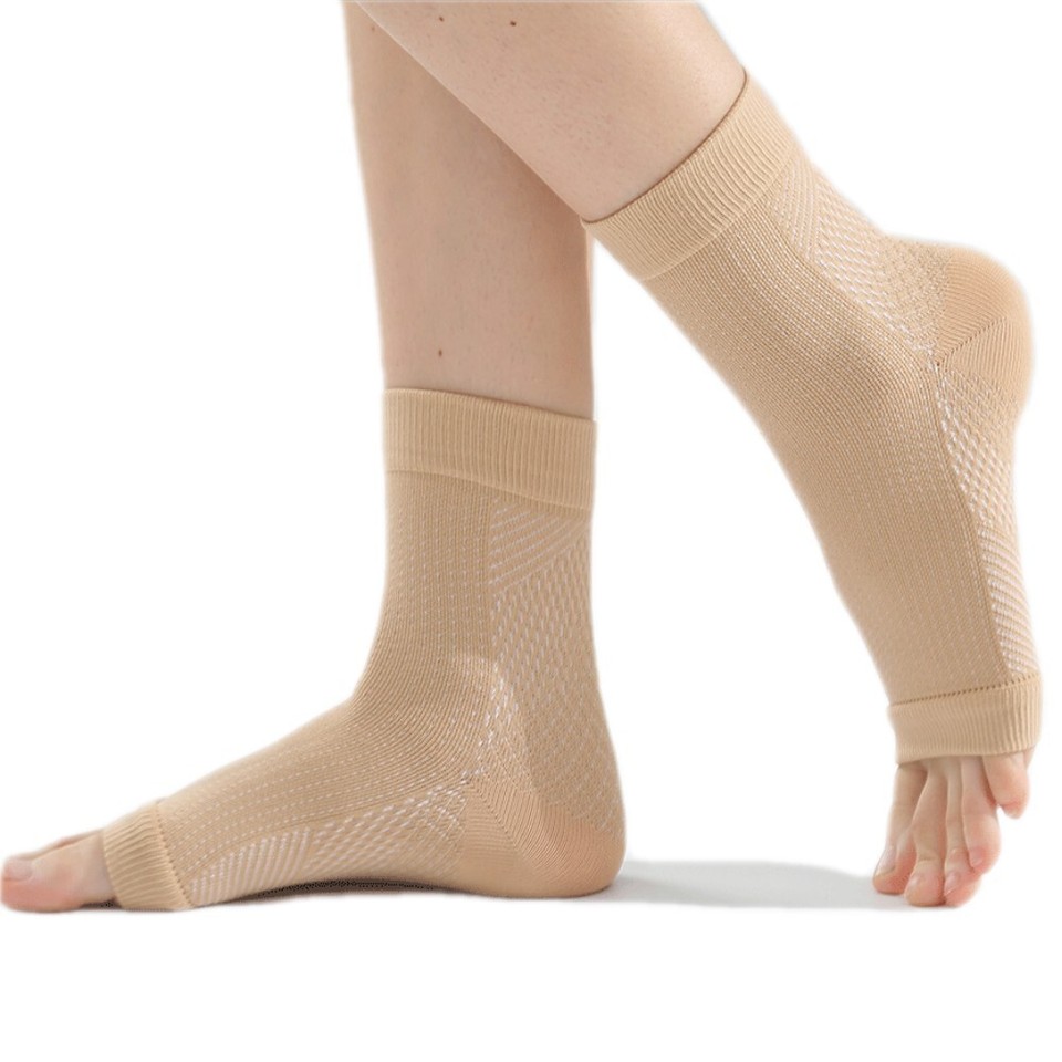 Pair Ankle Brace Compression Sleeve Support Sock Foot Fasciitis Pain ...