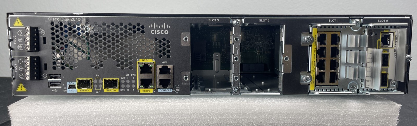 Cisco CGR-2010/K9 Connected Grid Router /w GRWIC-D-ES-2S-8PC 2x PWR-RGD ...