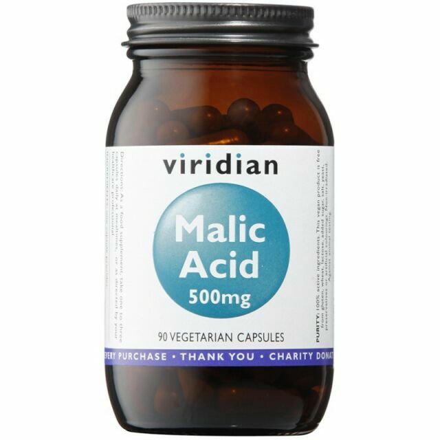 Viridian Malic Acid 500mg Vegetarian Capsules - 90 Count for sale ...