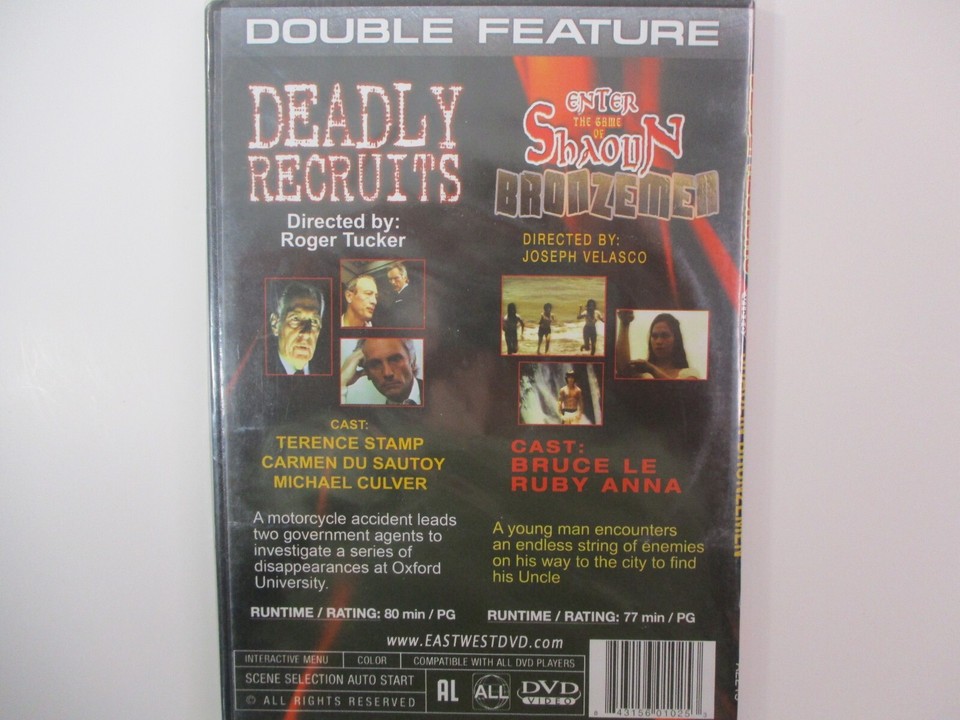 Double Feature DVD Deadly Recruits/Enter the Game of Shaoun Bronzemen ...
