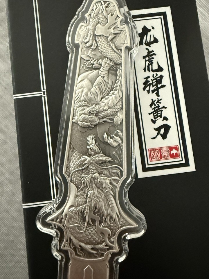 2025 5$ Samoa Dragon Tiger Switchblade 2 oz .999 Silver - w/COA Box 025 ...
