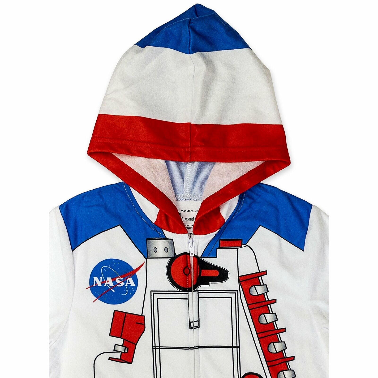 NWT NASA Pajamas One Piece Union Suit Boy Girl Astronaut Space Suit 4-8 ...