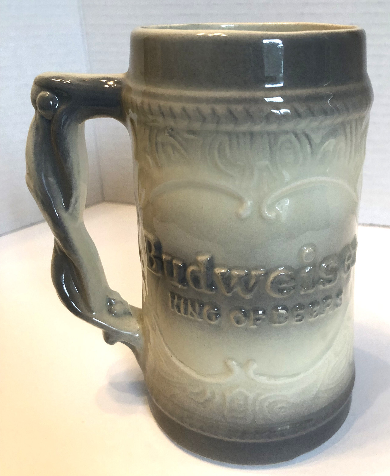 Anheuser Busch Budweiser King of Beers Pottery Beer Mug or Beer Stein ...