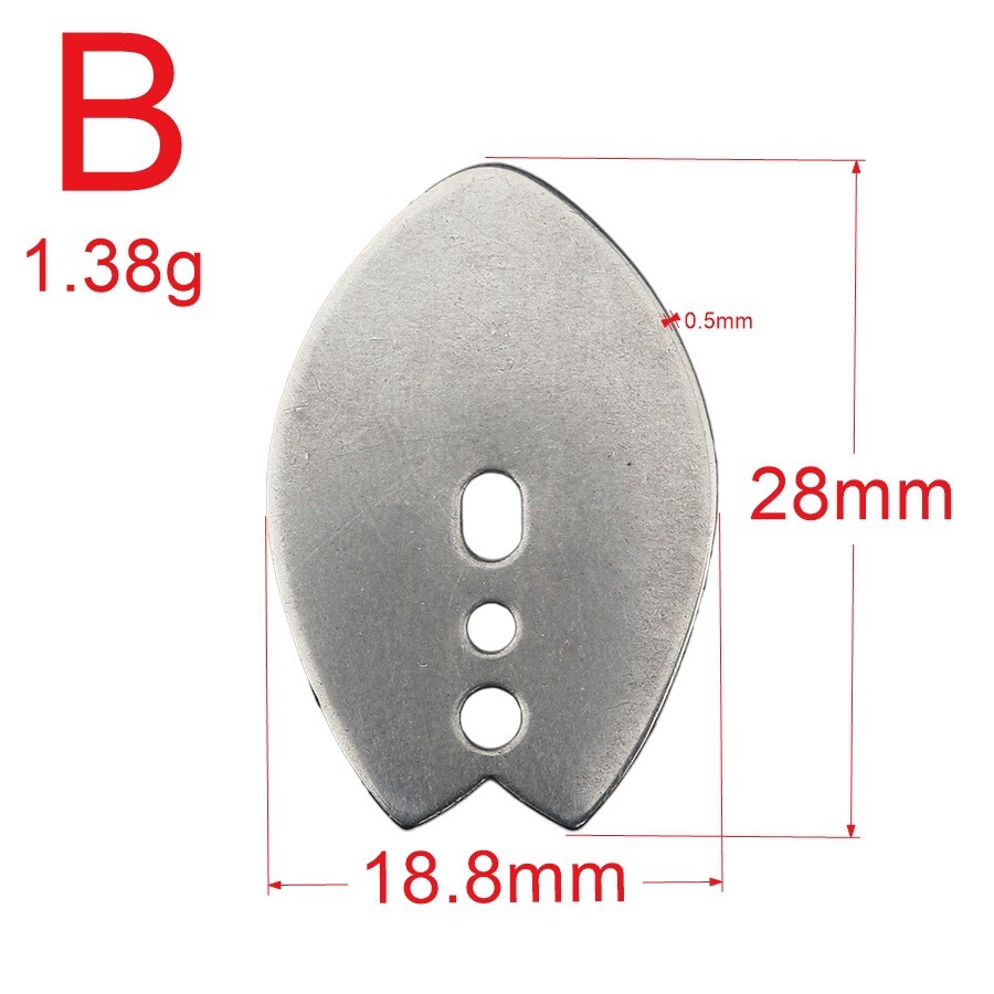 Stainless Swim Jig Dancer Jig Blade Chatter Style Bait Blades Fishing ...