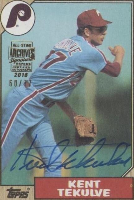 2016 Topps Archives Signature Series All-Star Buybacks - Kent Tekulve ...