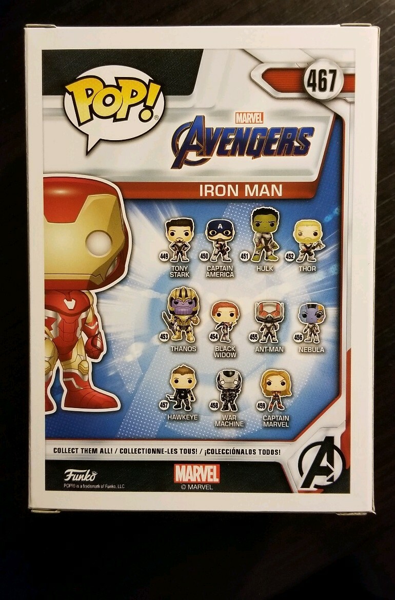 Funko Pop - Marvel Avengers End Game - IRON MAN 467 Box Lunch Exclusive ...
