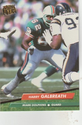 FREE SHIPPING-MINT-1992 Fleer Ultra #220 Harry Galbreath Miami Dolphins ...