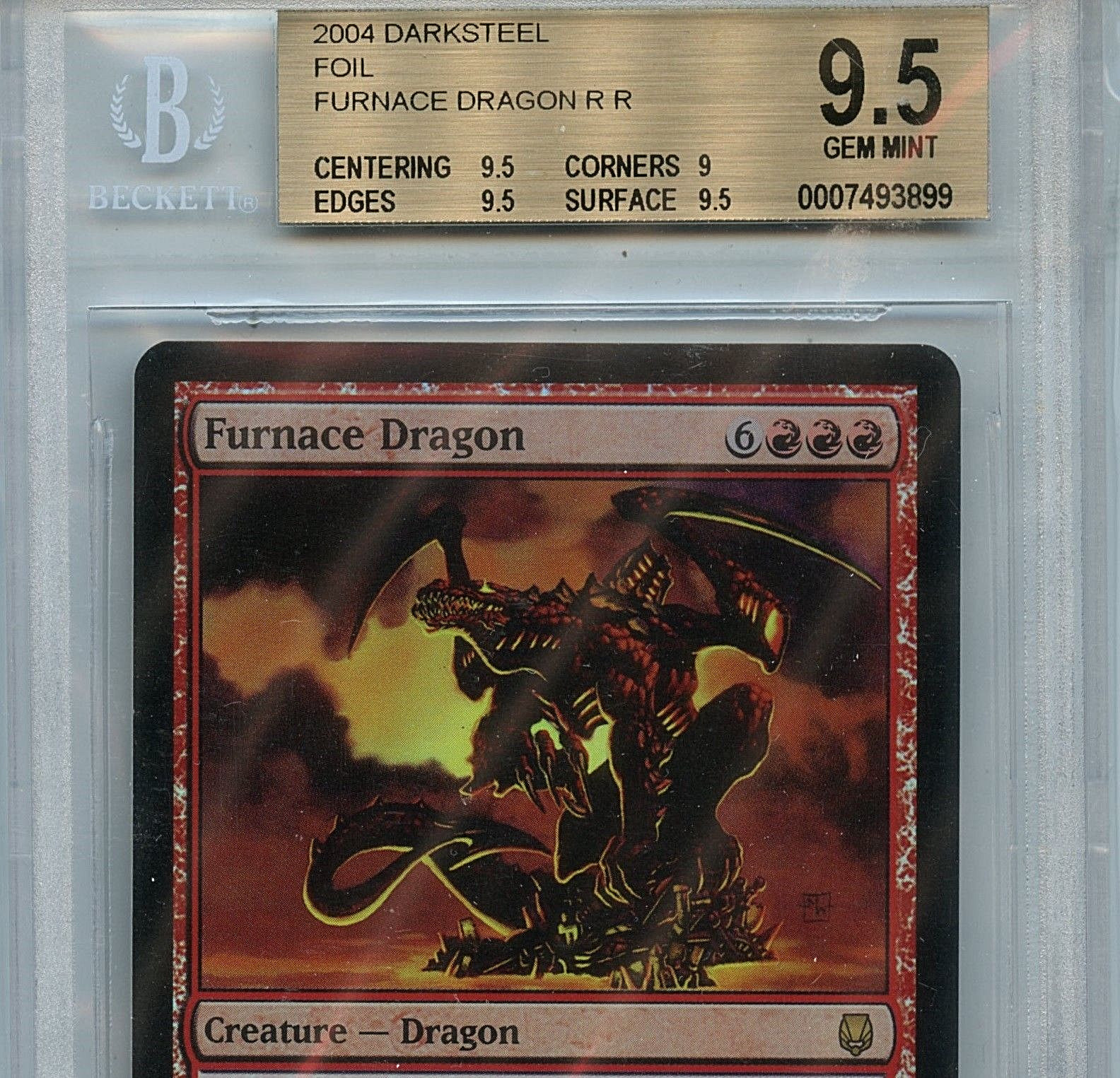 MTG Furnace Dragon BGS 9.5 Gem Mint Darksteel Foil Magic Card Amricons ...