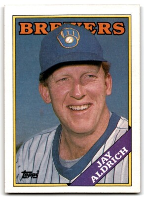 1988 Topps Baseball Card Jay Aldrich Milwaukee Brewers #616 | eBay