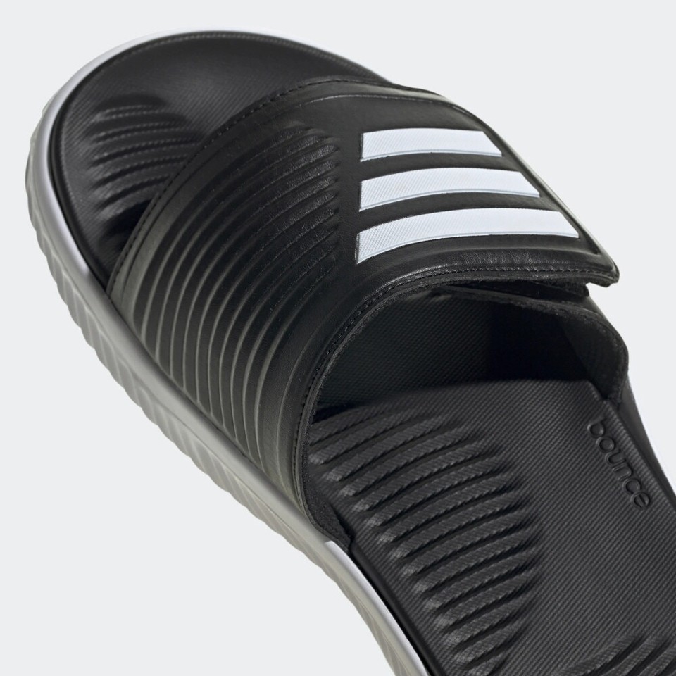 New Adidas Original ALPHABOUNCE SLIDE 2.0 BLACK / WHITE GY9415 UNISEX ...