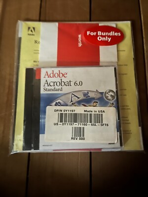 Adobe Acrobat 6.0 Standard Full Retail Sealed CD w/ Serial Number | eBay
